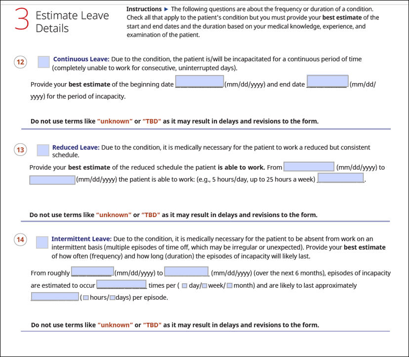 Filling out the Certification of Your Serious Health Condition form ...
