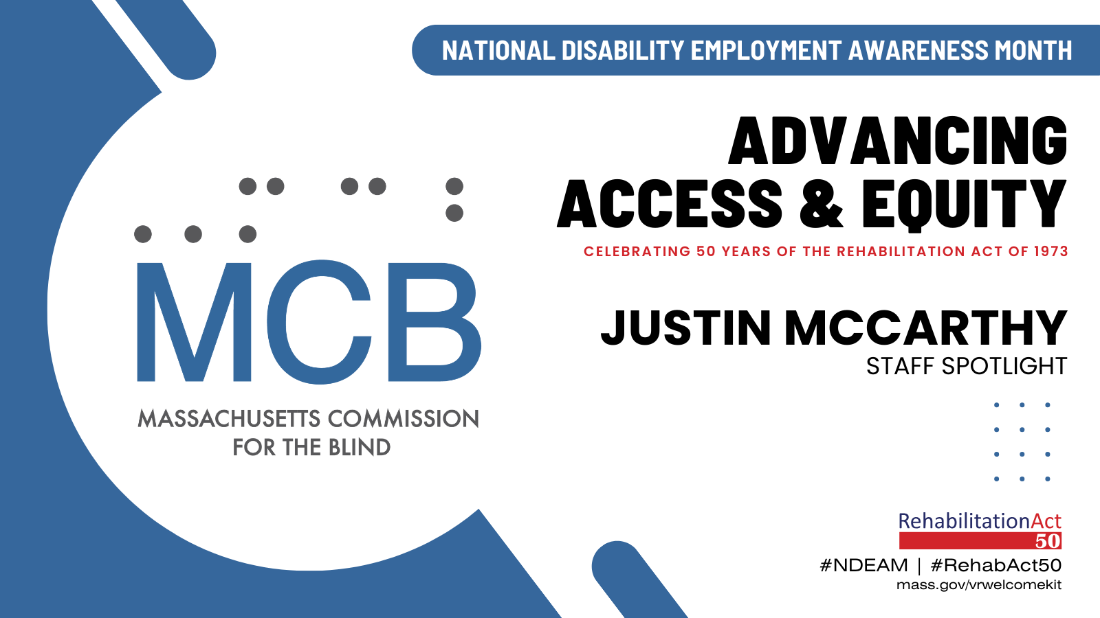 Vocational Rehabilitation Staff Spotlight: Justin McCarthy, Counselor ...