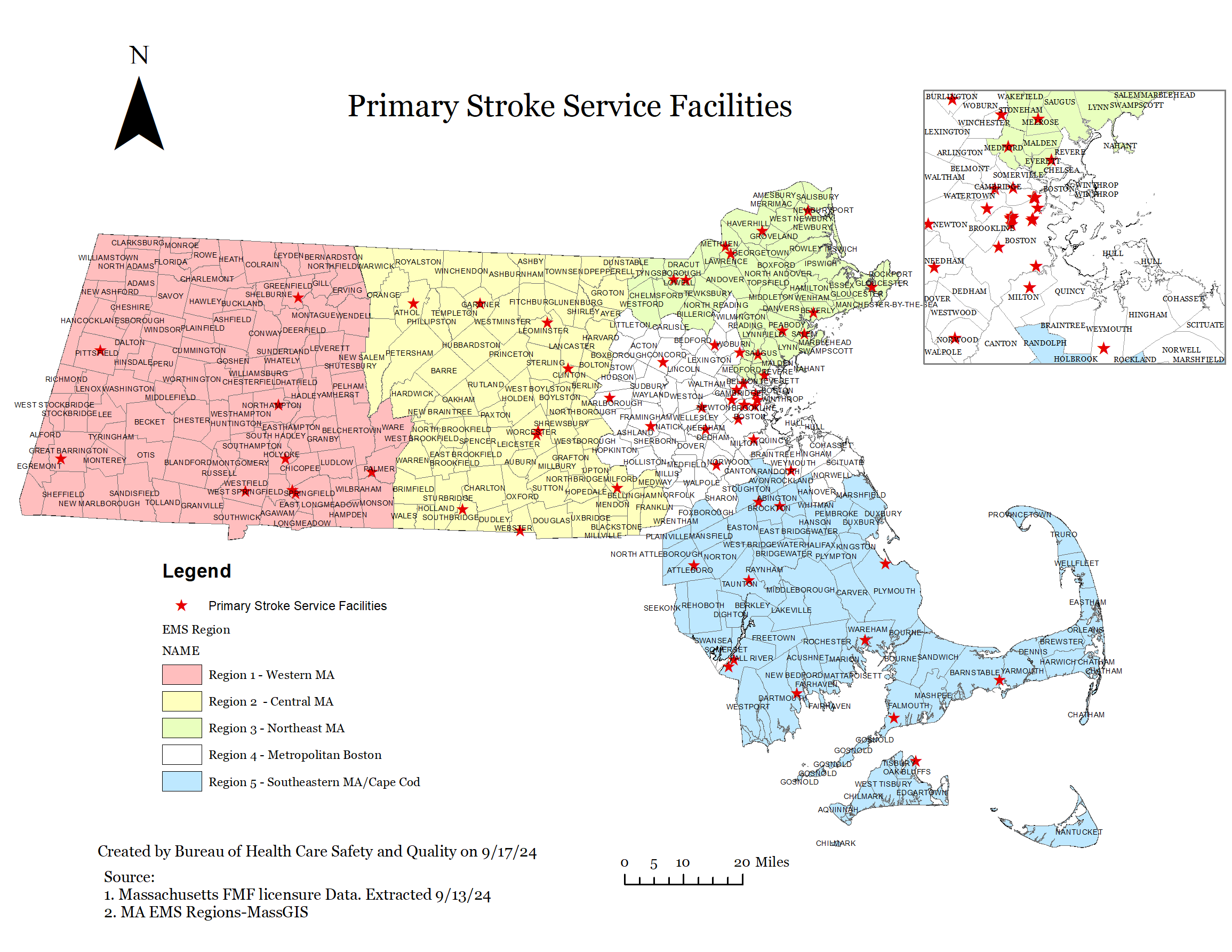 Designated Primary Stroke Services Facilities | Mass.gov