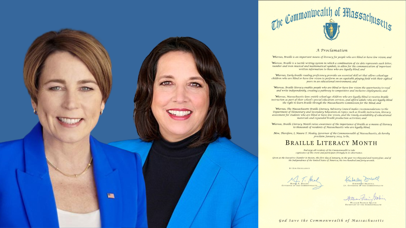 The Healey-Driscoll Administration Proclaims January as Braille ...