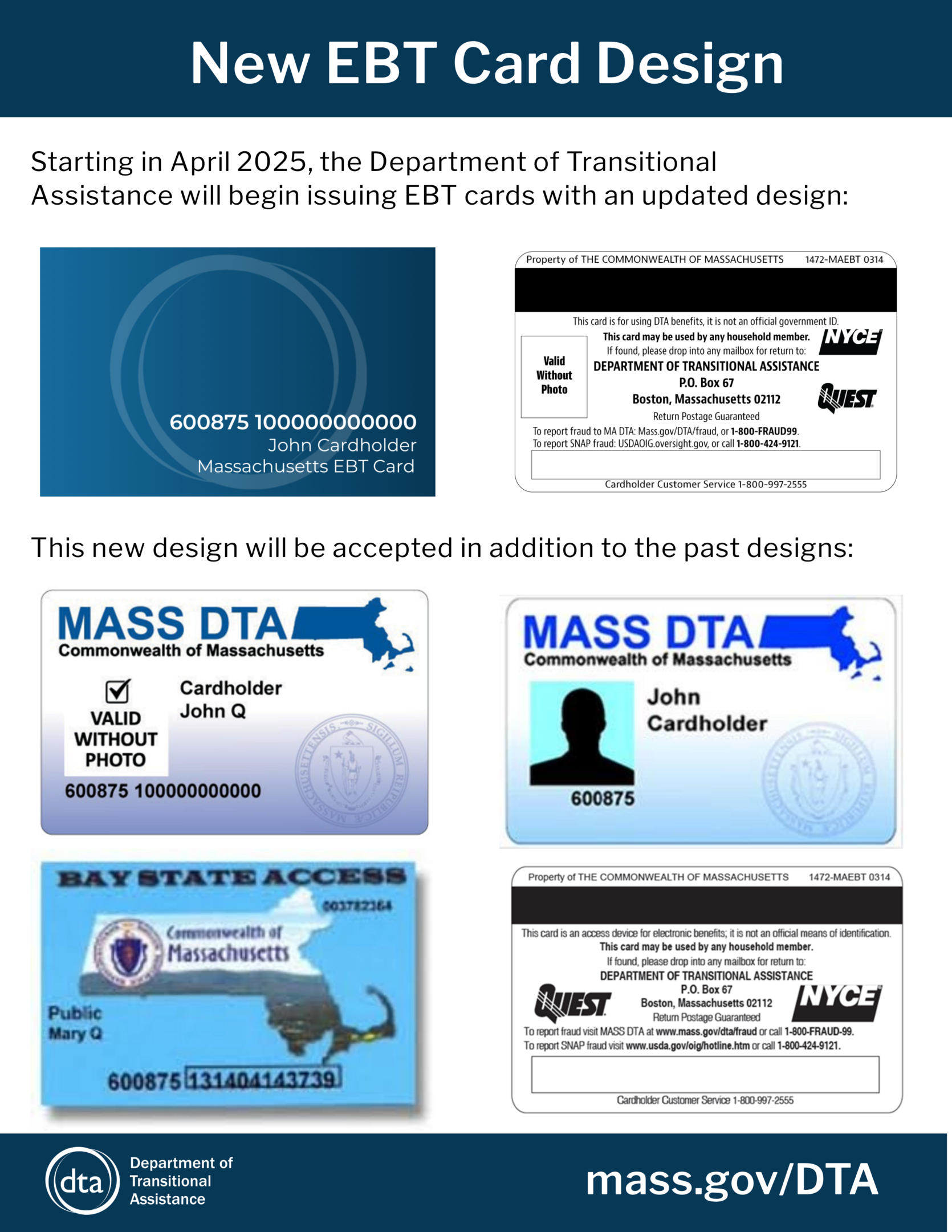 EBT Vendor Change: Important Information | Mass.gov