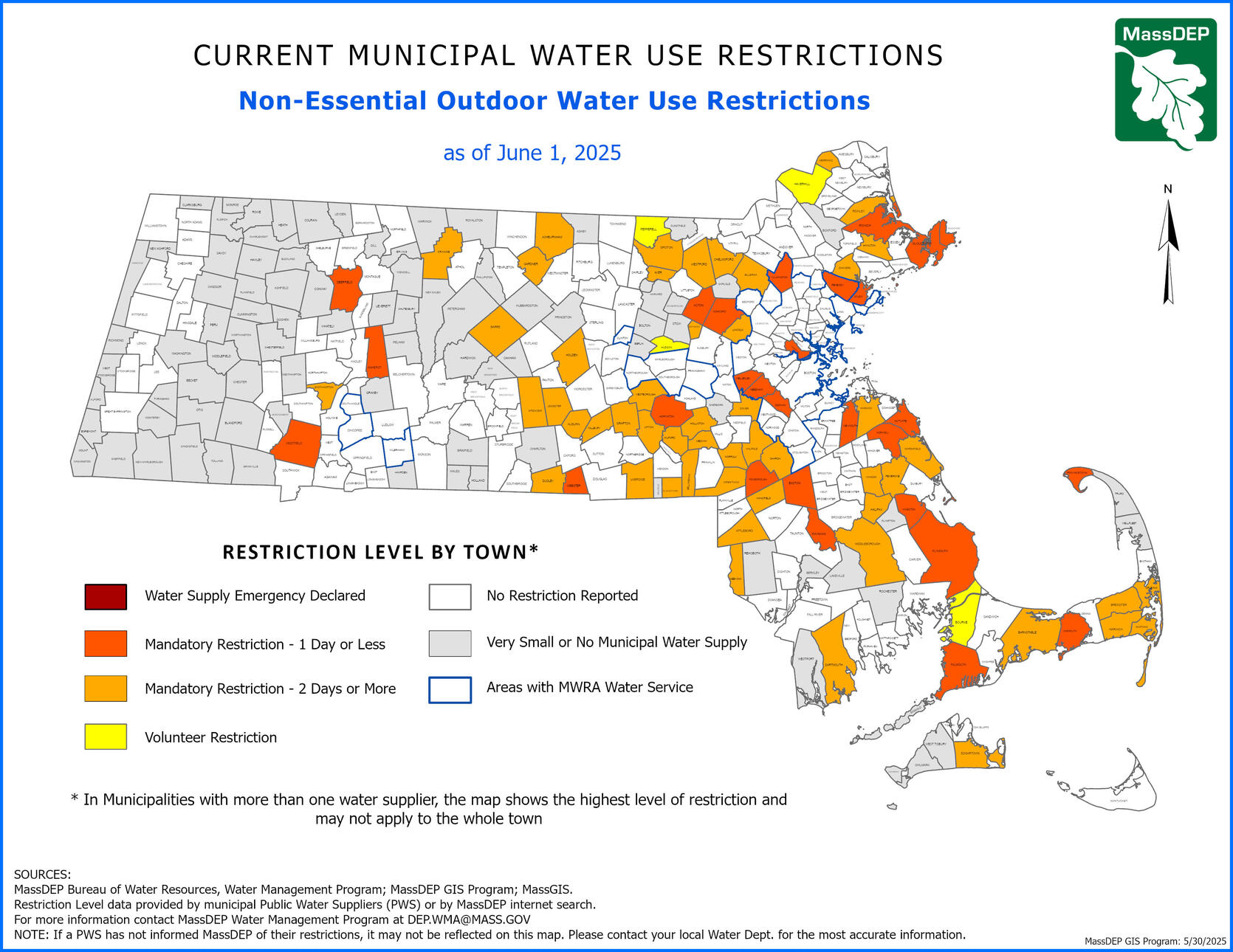 Outdoor Water Use Restrictions for Cities, Towns, and Golf Courses ...