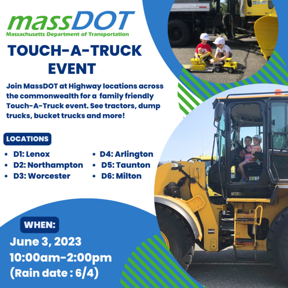 MassDOT to Host "Touch-A-Truck" Events | Mass.gov