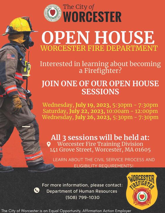 Worcester Fire Department Open House Session | Mass.gov