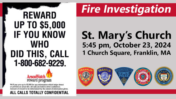Fire in Franklin Church Being Investigated as Arson | Mass.gov