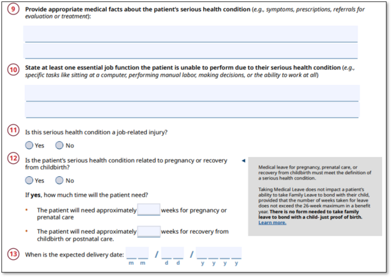 Filling out the Certification of Your Serious Health Condition form ...