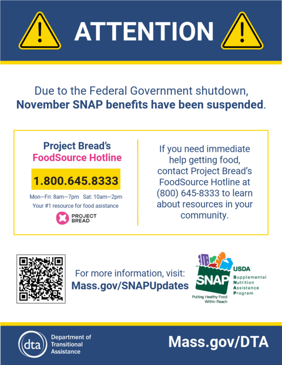 November 2025 SNAP Updates | Mass.gov