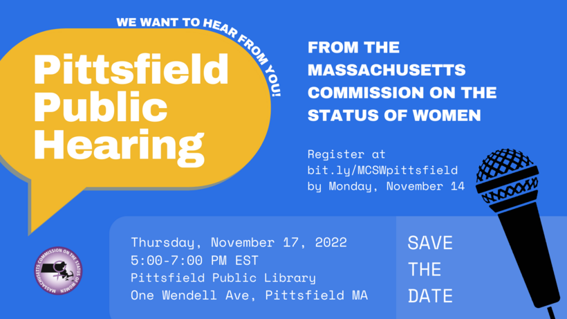 MCSW: Pittsfield Public Hearing | Mass.gov