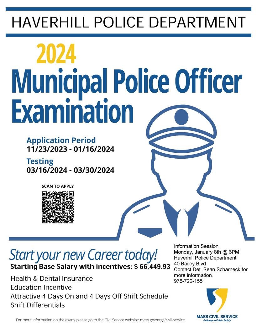 Haverhill Police Officer Information Session | Mass.gov
