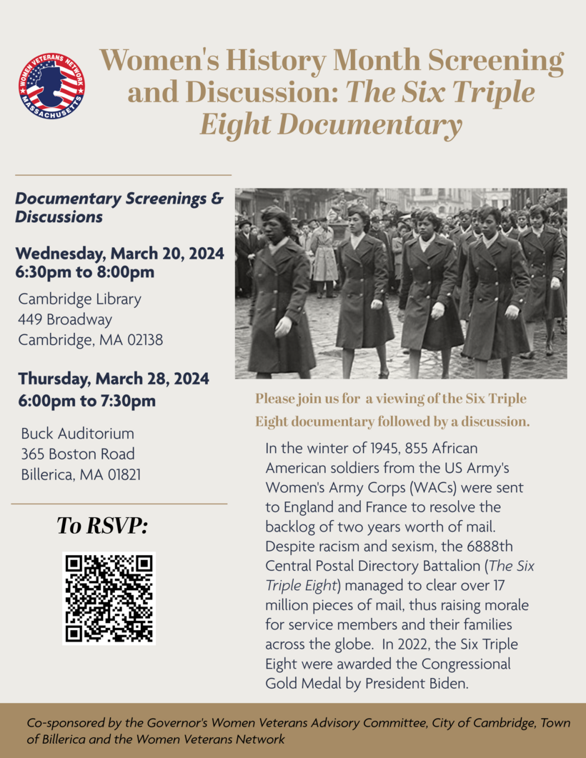 Women's History Month Screening and Discussion: The Six Triple Eight ...