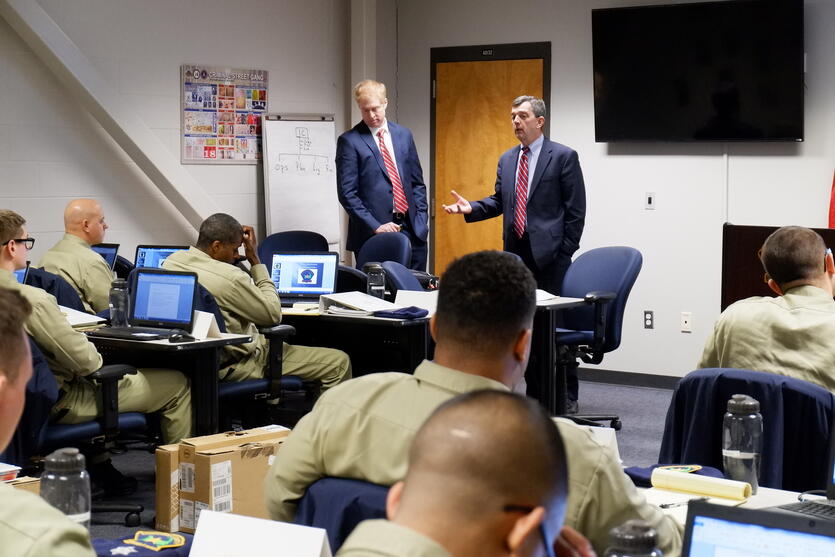 Barnstable County House of Correction recruit class receiving courtroom ...