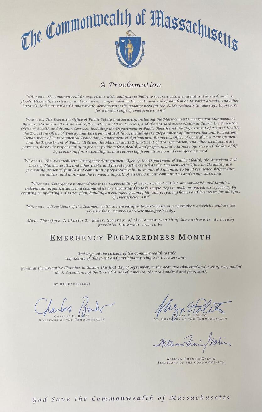 Celebrating National Preparedness Month | Mass.gov