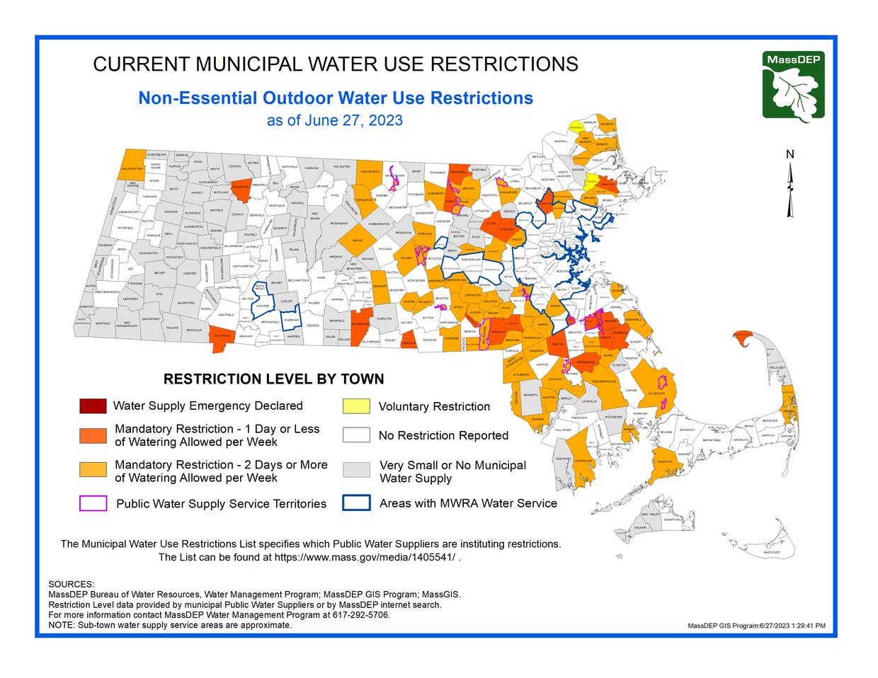 Outdoor Water Use Restrictions for Cities, Towns, and Golf Courses ...