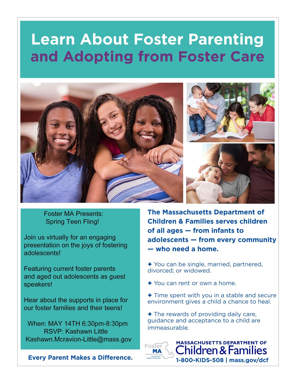 Upcoming Foster Care/Adoption Informational Meetings | Mass.gov