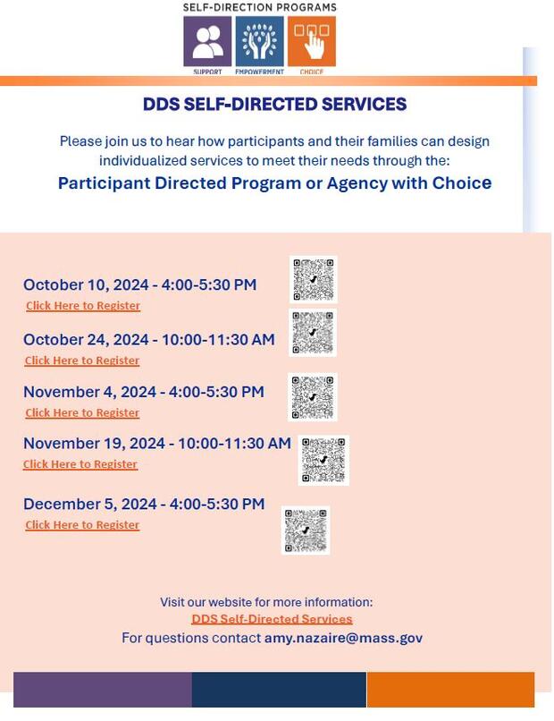 DDS Self Directed Services | Mass.gov